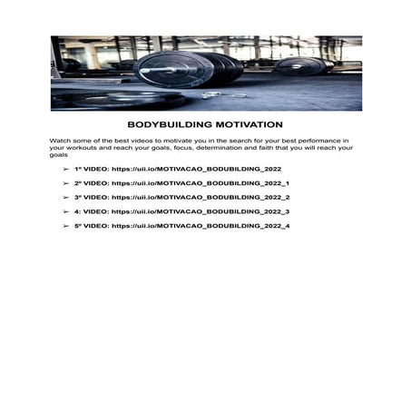 BODYBUILDING MOTIVATION | PDF