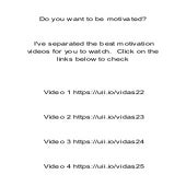 Do you want to be motivated? | PDF