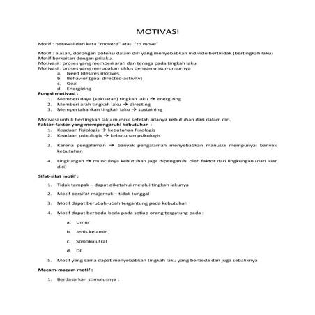 Motivasi | PDF