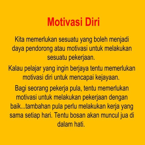tips motivasi diri yang perlu dilakukan untuk berjaya | PPT