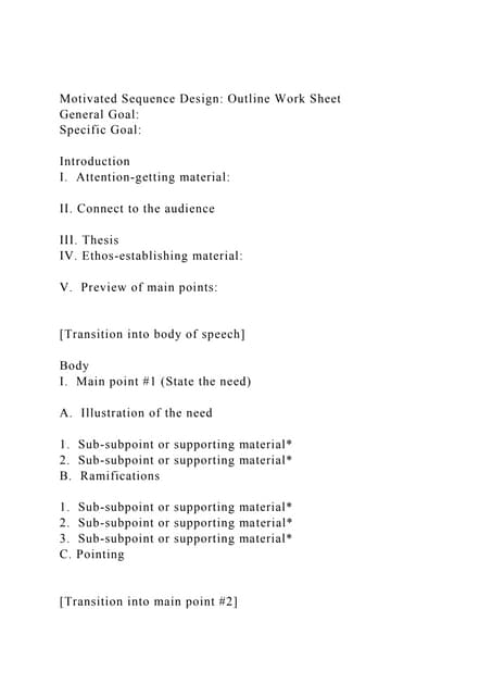 Informative Presentation Delivery OutlineI. HeaderSpeec.docx