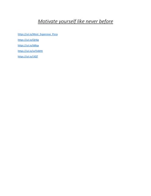 Motivate yourself like never before | PDF