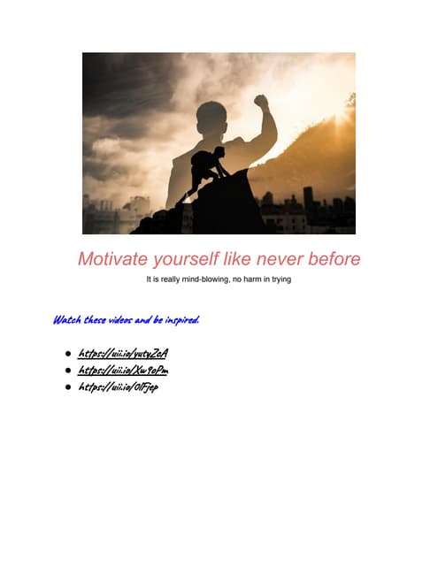 Motivate yourself | PDF