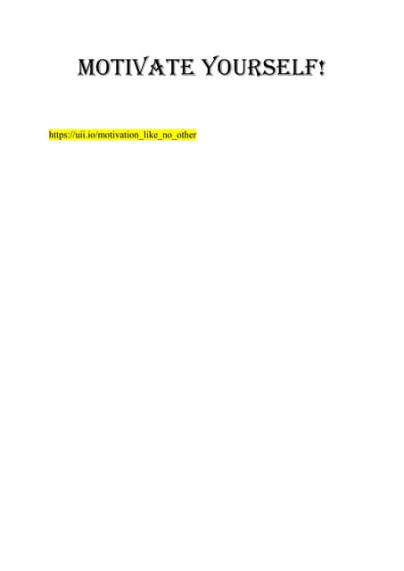 Real Motivation | PDF