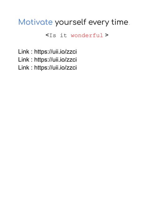 Motivate you like never before | PDF