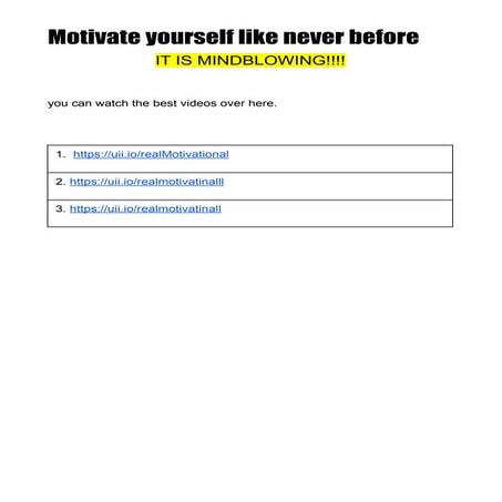 Motivate your self like never before | PDF
