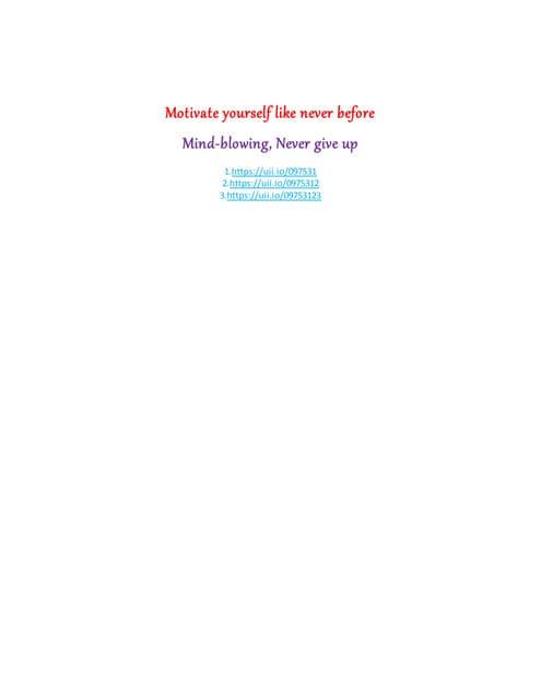 Motive Yourself like never before | PDF