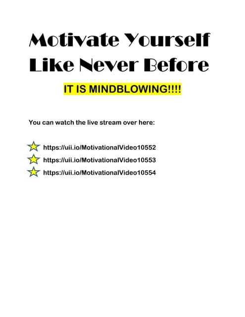 Motivate yourself like never before!! TODAY | PDF