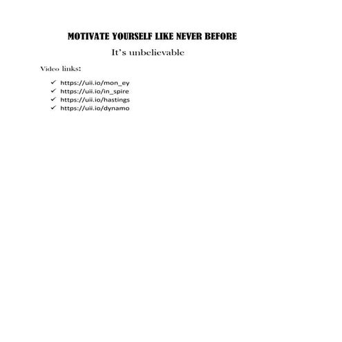 Motivate yourself like never before | PDF