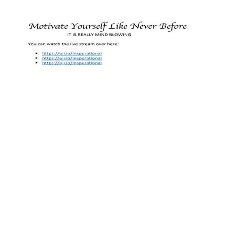 Motivate yourself like never before | PDF