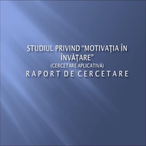 Motivatia invatarii | PPT