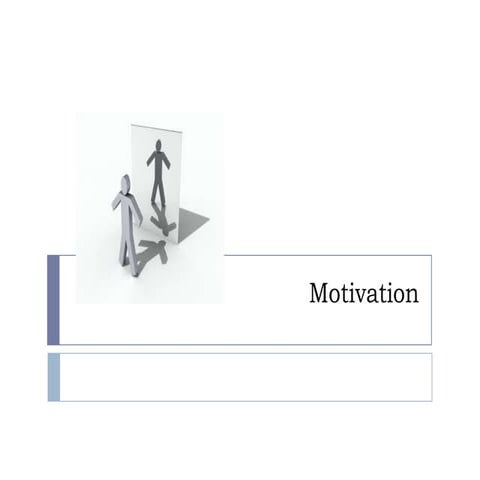 Motivation and Motivation theories | PPT