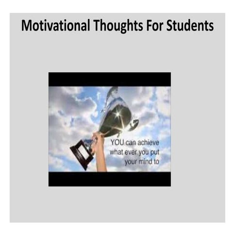 Motivational Thoughts For Students | PPT