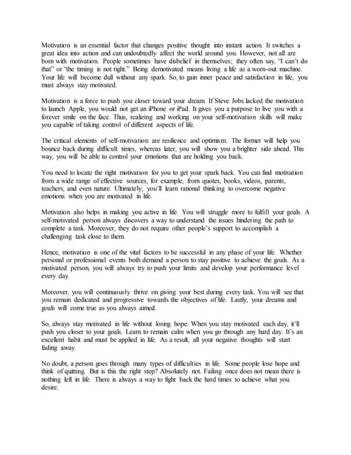 Motivational speech converted | PDF