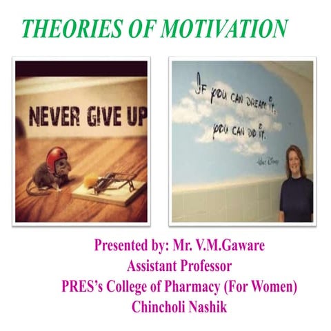 Theories of Motivation | PPT