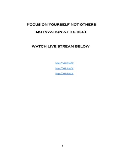 HO TO MOTIVATION YOURSELF | PDF