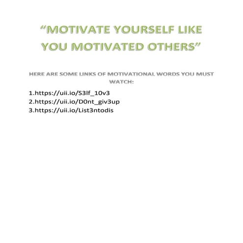 Motivation | PDF | Science