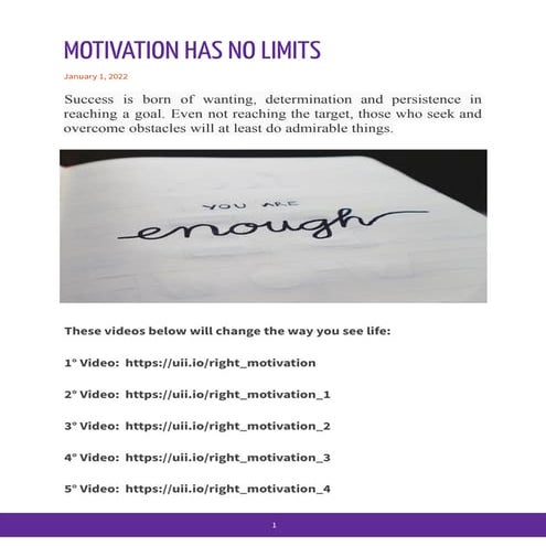 Motivation for your day to day | PDF