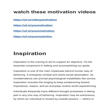 Inspire: Igniting the Spark of Human Potential | PPTX