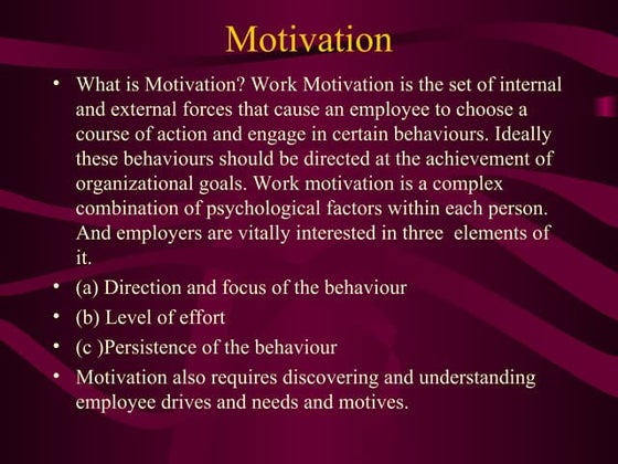 Motivation | PPTX | Science