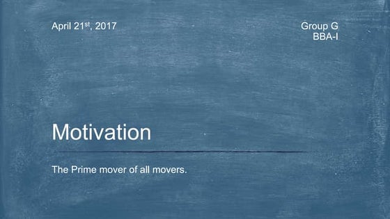 Motivation- Psychology | PPT