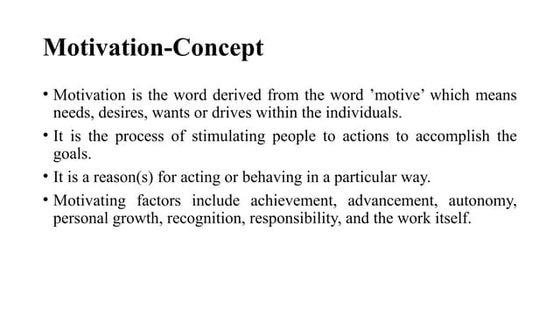 Human-Motivation-Theory PPT | PPT