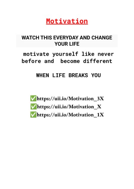 The motivation you need | PDF