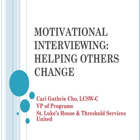 Motivational interviewing | PPT