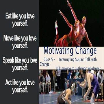 Motivational Interviewing - interrupting Sustain Talk with Change Talk ...