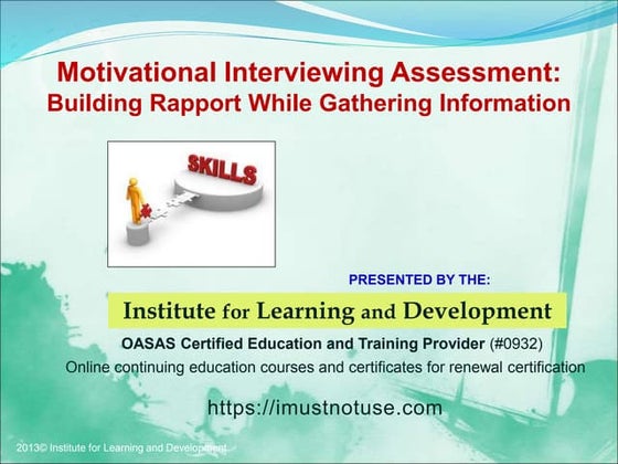 Understanding Motivational Interviewing Pdf