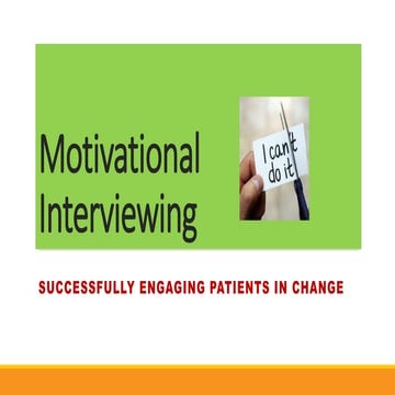 Motivational Interviewing - REFLECTIONS | PDF