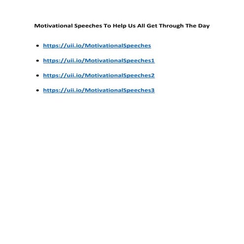 Motivational speeches to help us all get through the day | PDF