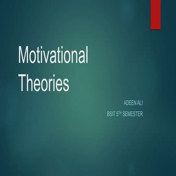 Motivational theories in IT project management | PPT