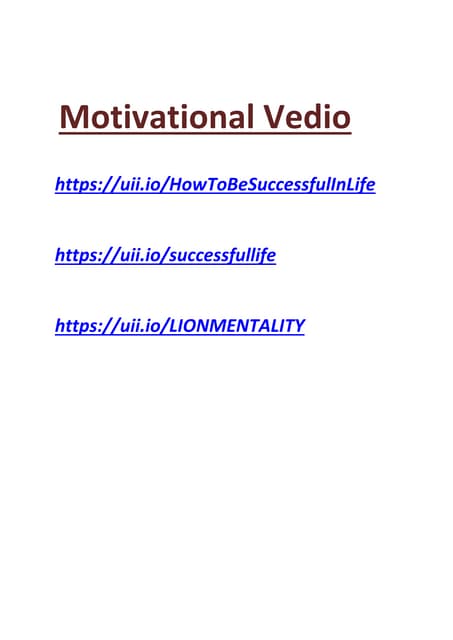 Motivation for you 101! | PPT