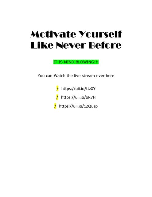 The best video's for motivation | PDF