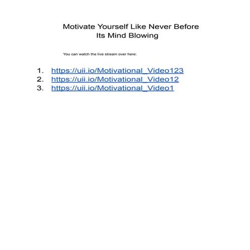 Motivational video | PDF