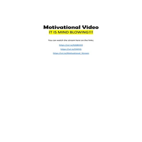 Motivational video | PDF