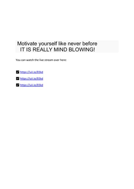 Motivational video | PDF