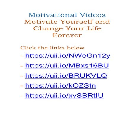 Motivational videos | PDF