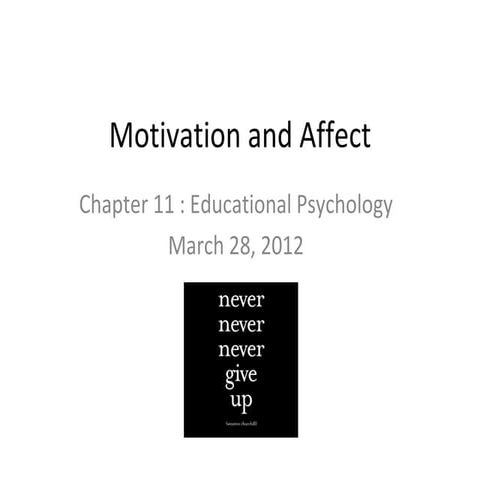 Motivation and affect | PPT