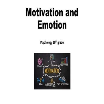 Motivation and Emotion ................... | PPTX