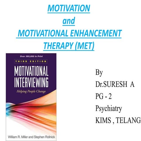 Motivation and motivational enhancement therapy | PPT