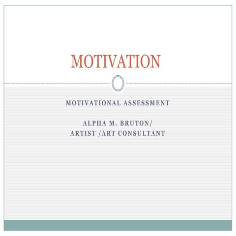 Motivation Assessment | PPTX