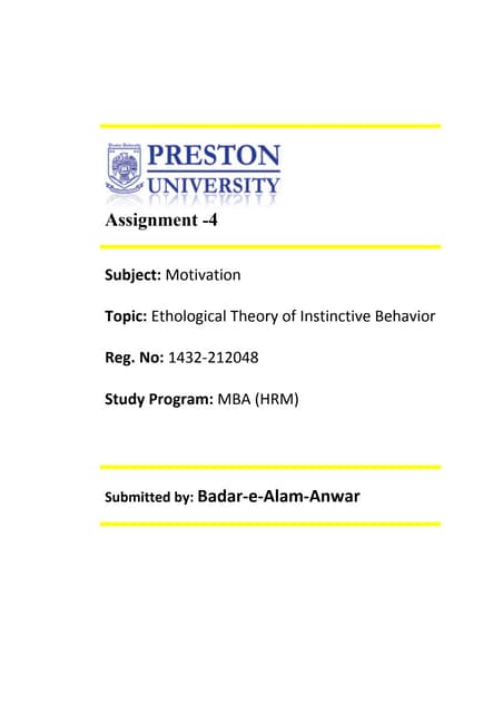 Innate and learned behavior | PDF | Science