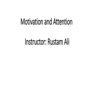 Motivation & attention | PPT
