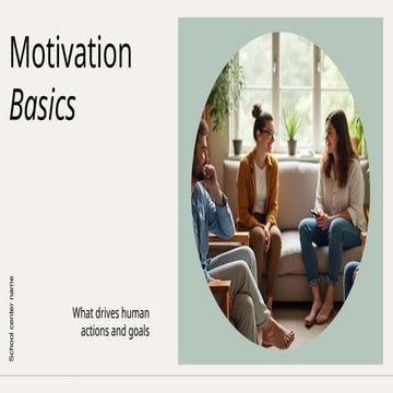 Motivation Basics .What is motivation? Maslow’s Hierarchy of Needs and ...
