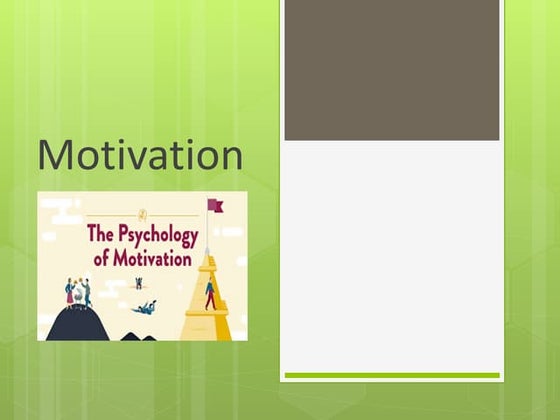 Motivation- Psychology | PPT