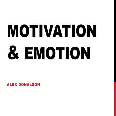 Motivation & emotion | PPT