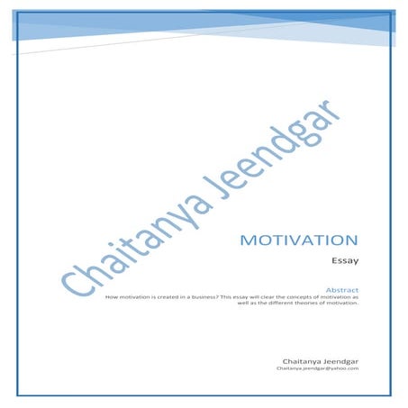 Motivation: How it is created? | PDF