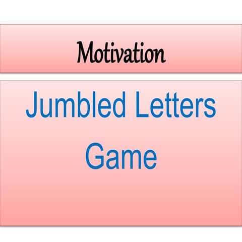 Motivation games | PPTX